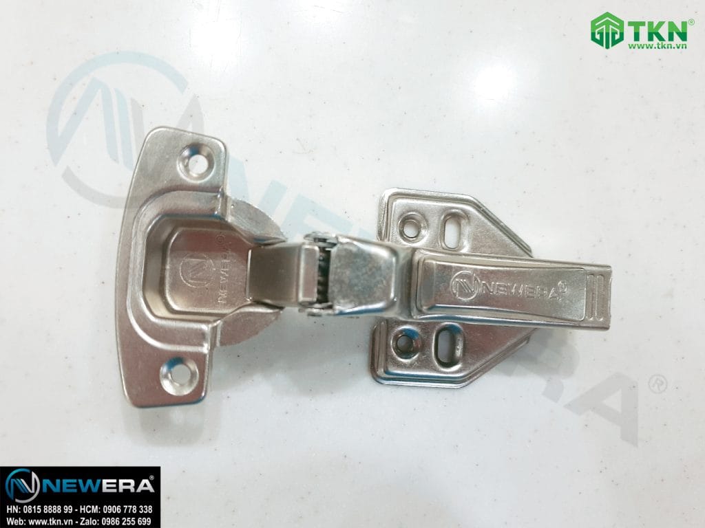 Bản lề tủ bếp NewEra giảm chấn loại cong nhiều 666C